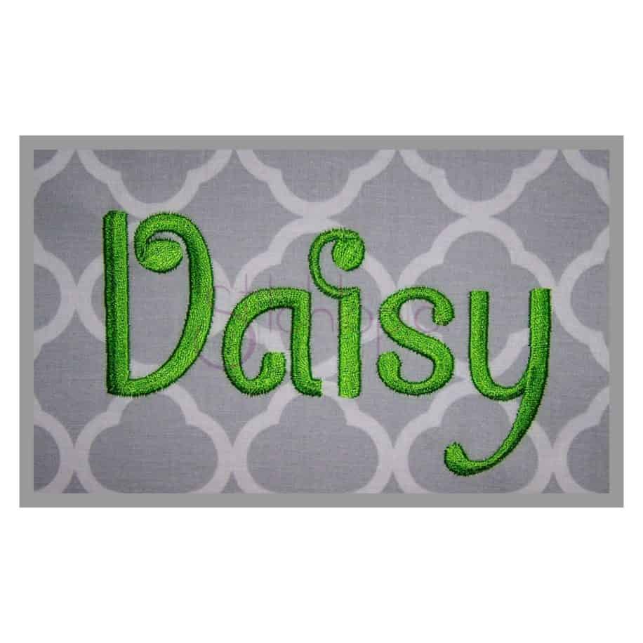 Daisy Embroidery Font - .5" 1" 1.5" 2" 2.5" - Stitchtopia