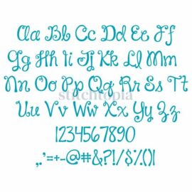 Harper Embroidery Font .75" 1" 1.25" 1.5" 2" Happy Day Font - Stitchtopia