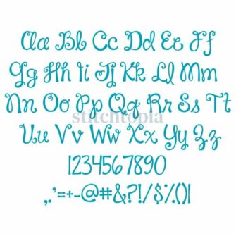 Harper Embroidery Font .75" 1" 1.25" 1.5" 2" Happy Day Font - Stitchtopia
