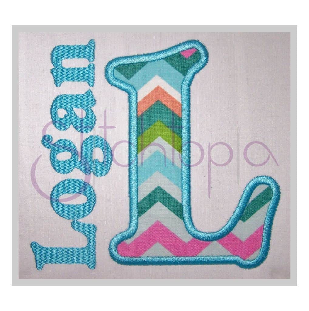 Logan Applique Font Set - 2", 3", 4" - Uppercase - Stitchtopia