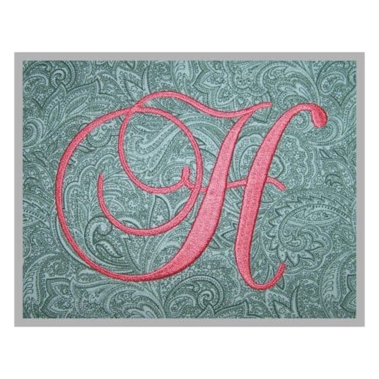 Machine monogram font Adorn monogram embroidery font | Stitchtopia