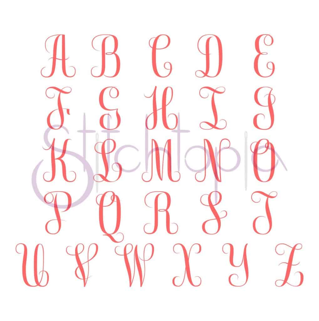 Bailey Monogram Set - 3.5", 4", 4.5", 5" - Stitchtopia