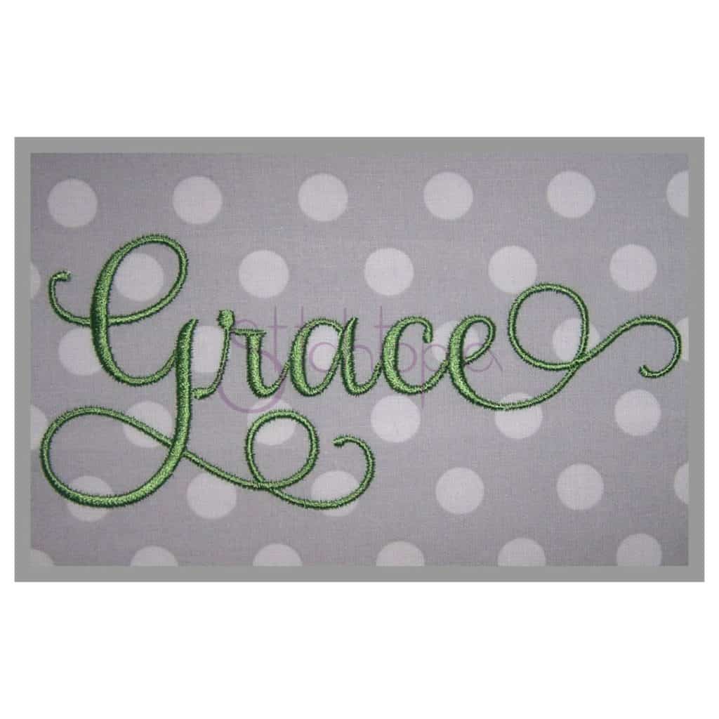 Grace Embroidery Font #4 - 1" 1.5" 2" 2.5" 3" 4" - Stitchtopia
