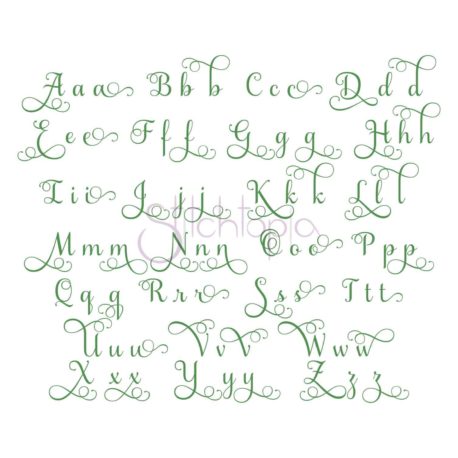 Grace Embroidery Font #4 - 1" 1.5" 2" 2.5" 3" 4" - Stitchtopia