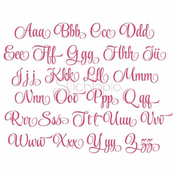 Mayah Embroidery Font 2 4 45 5 55 6 Style Script Font Stitchtopia