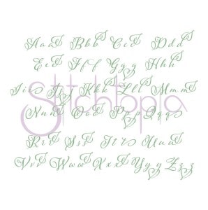 Hope Embroidery Font #1 - 1", 2", 3" - Stitchtopia
