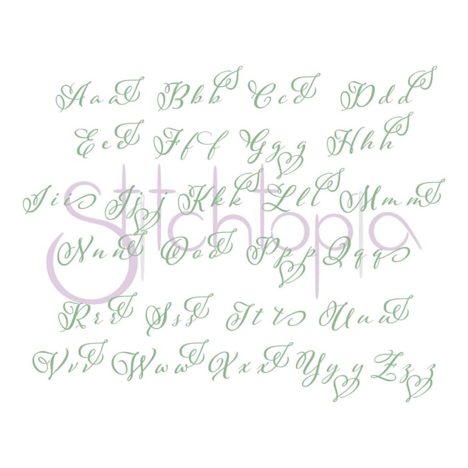 Hope Embroidery Font #1 - 1", 2", 3" - Stitchtopia