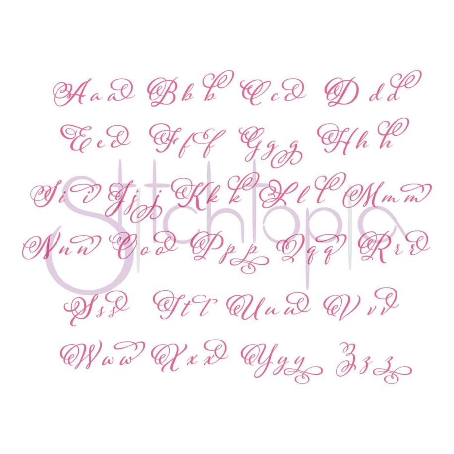 Hope Embroidery Font #2 - 1", 2", 3" - Stitchtopia