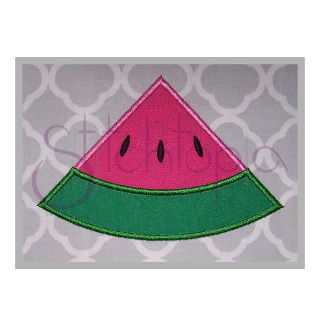 Watermelon Slice Applique Design - Stitchtopia
