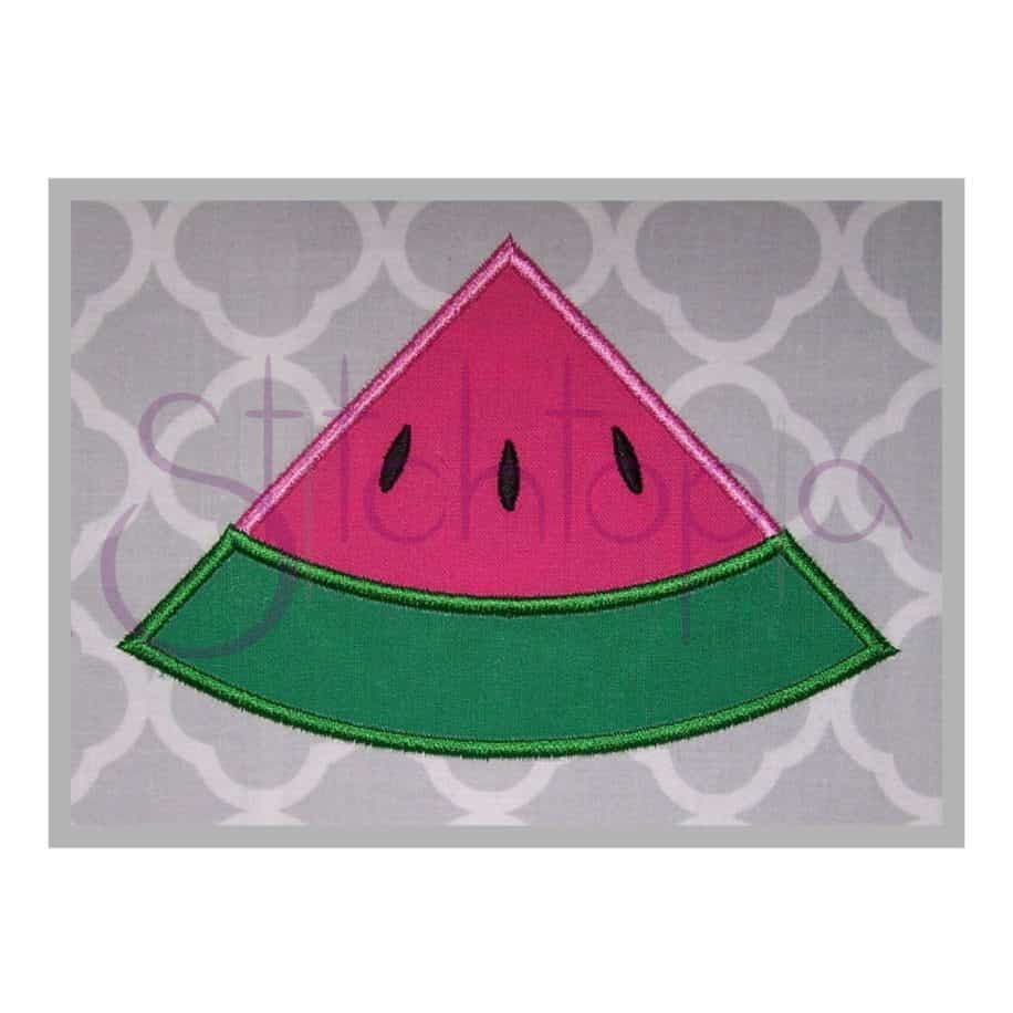 Watermelon Slice Applique Design - Stitchtopia