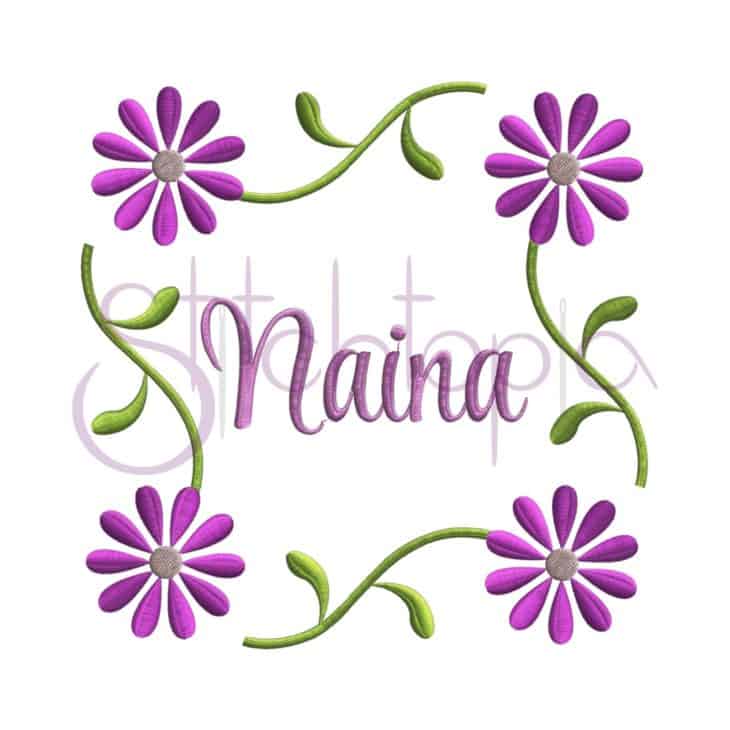 Floral Banner Embroidery Frame - Stitchtopia