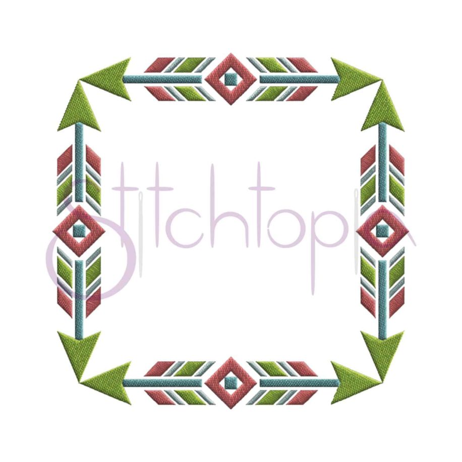 Arrow Embroidery Frame Digital Embroidery Design | Stitchtopia