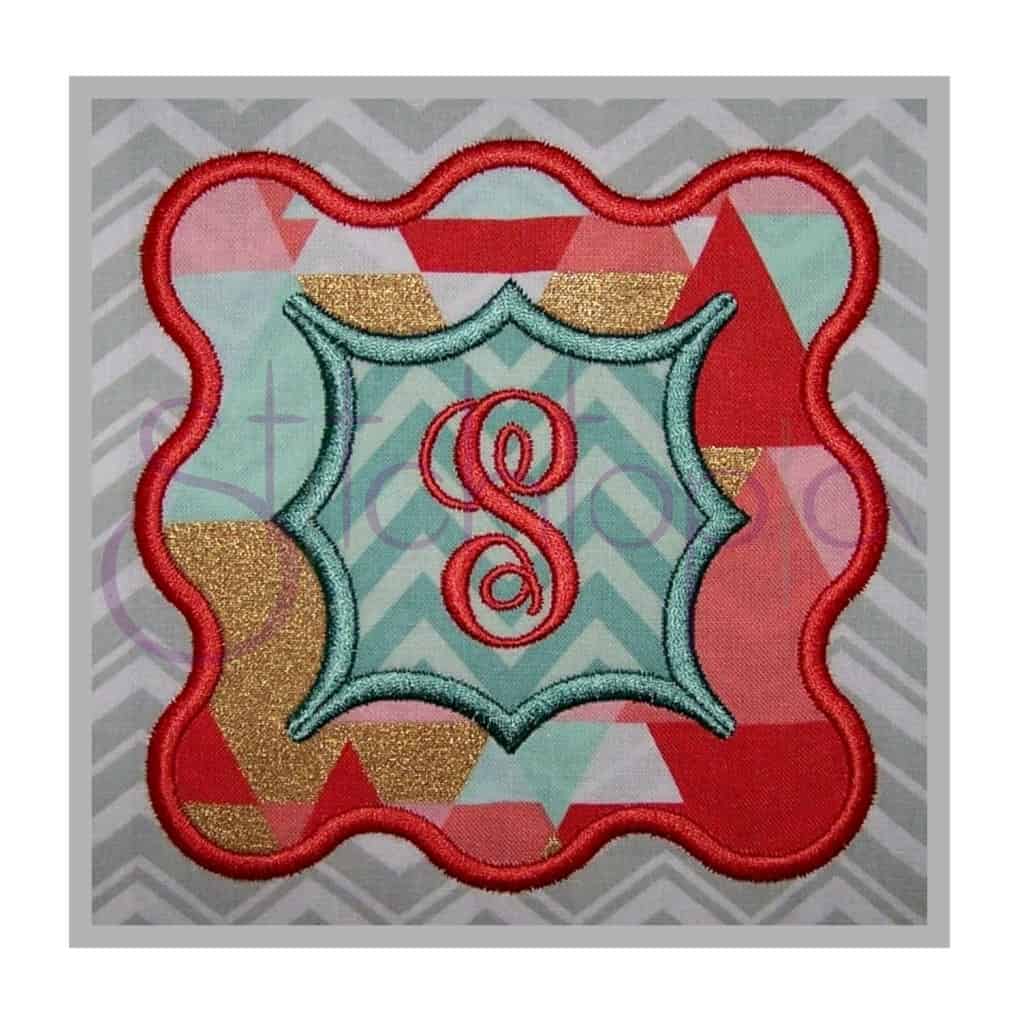 Funky Wave Applique Frame - 2 Fabric - Stitchtopia