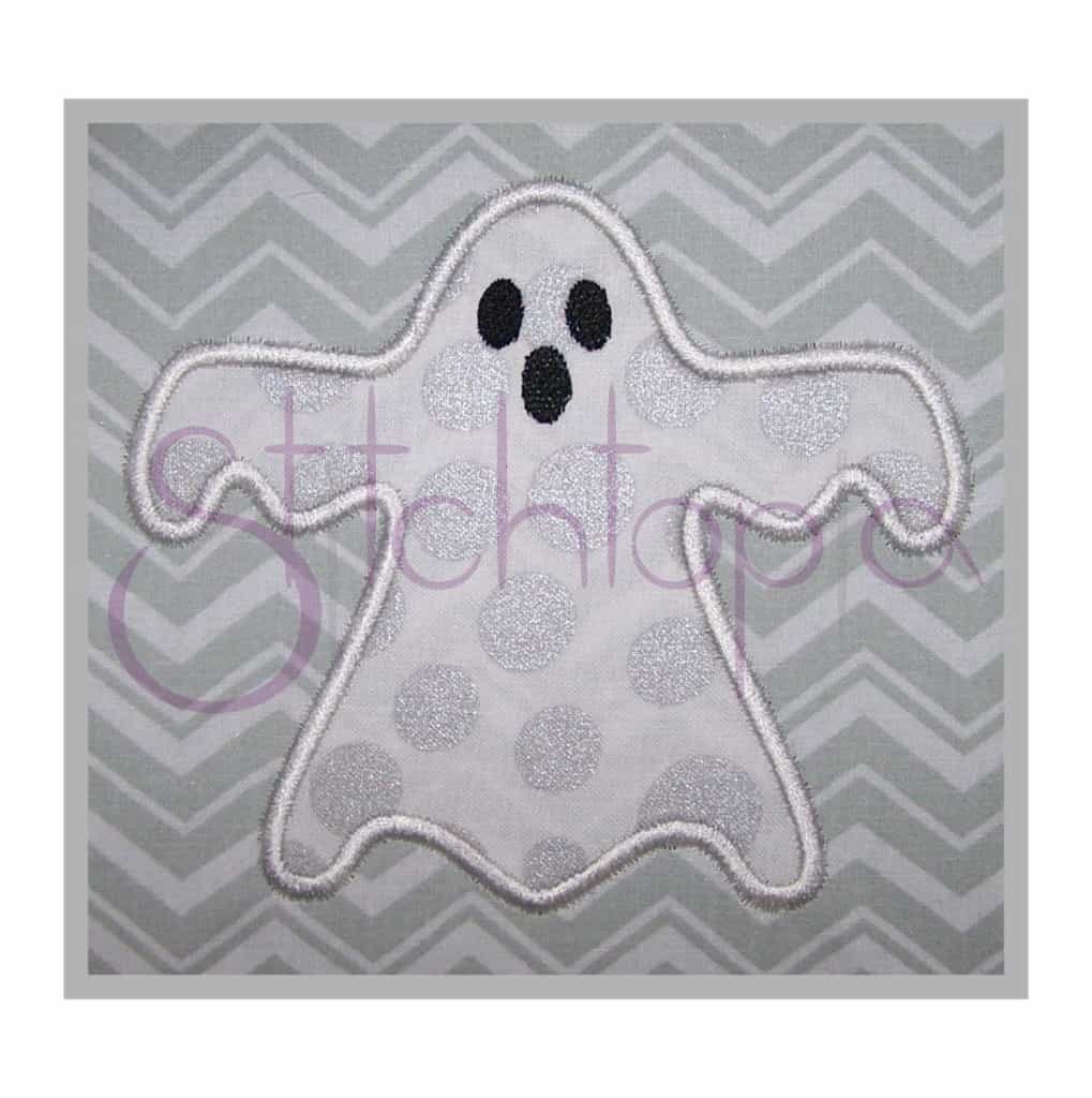 Halloween Ghost Applique Design - Stitchtopia