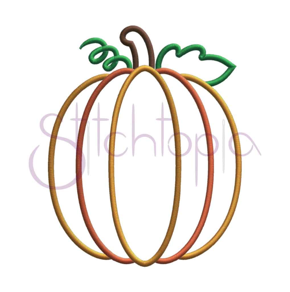 Pumpkin Applique Design Set - Stitchtopia