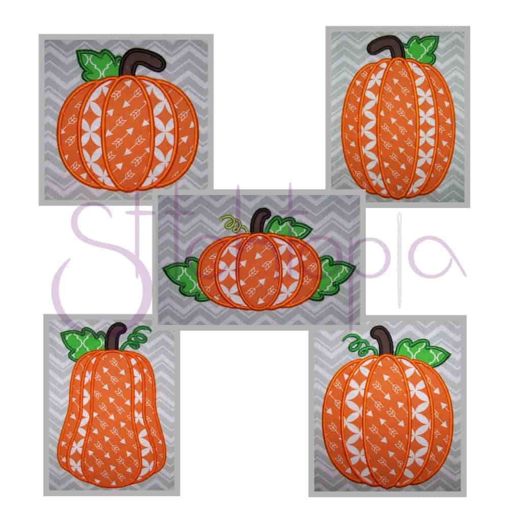 Pumpkin Applique Design - Stitchtopia