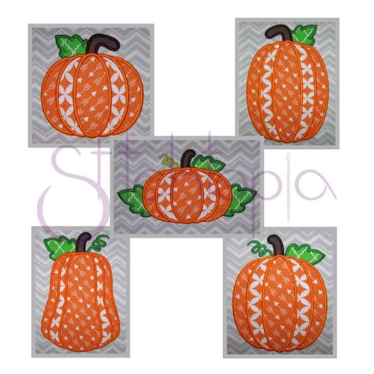 Pumpkin Applique Design - Stitchtopia