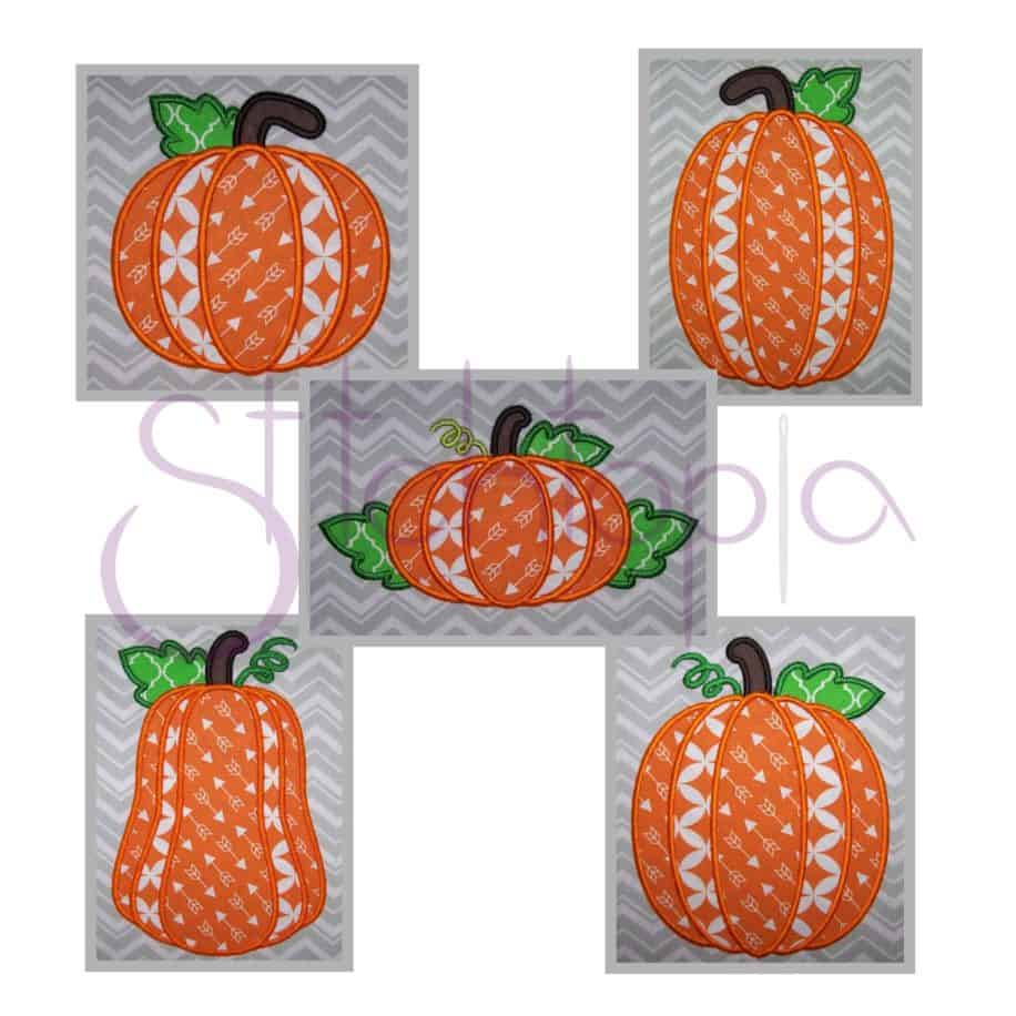 Pumpkin Applique Design Stitchtopia