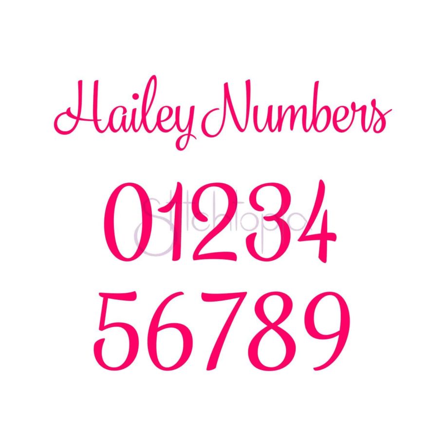 Hailey Embroidery Font Bundle 1-4 & 10 Accents Small - Stitchtopia