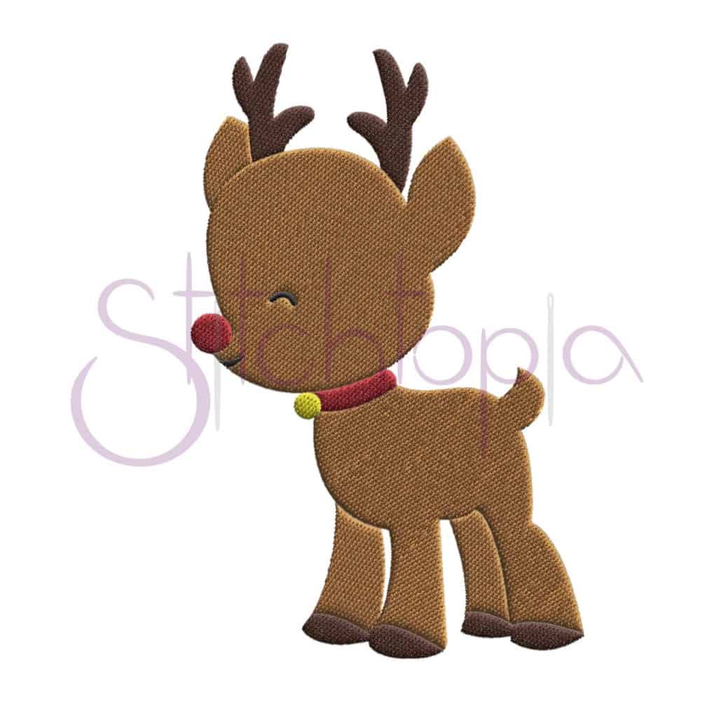 Christmas Reindeer Boy Embroidery Design - Stitchtopia