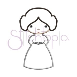 Space Princess Applique Design - Stitchtopia