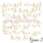 Grace Embroidery Font Bundle #1-6 - 1" 1.5" 2" 2.5" 3" 4" - Stitchtopia