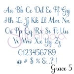 Grace Embroidery Font Bundle #1-6 - 1" 1.5" 2" 2.5" 3" 4" - Stitchtopia