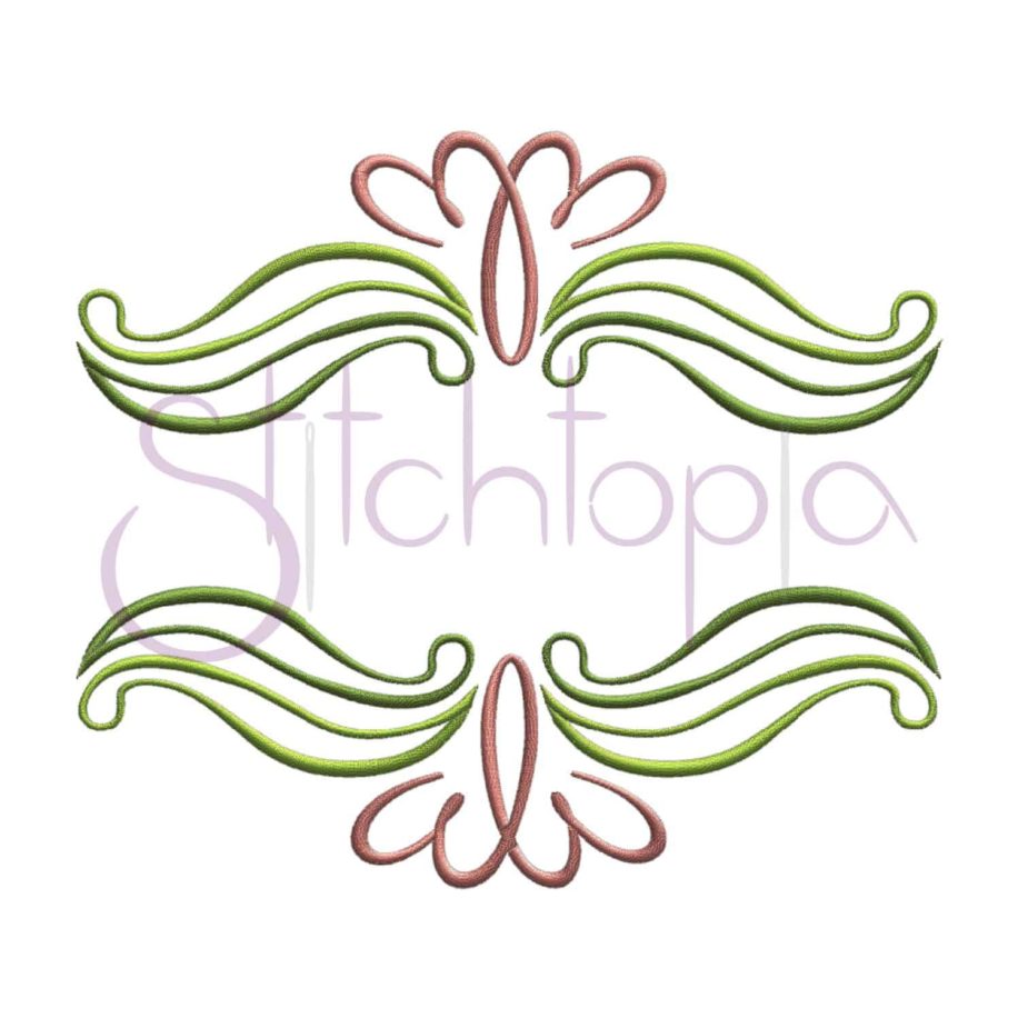 Heart Flower Flourish Embroidery Frame - Stitchtopia