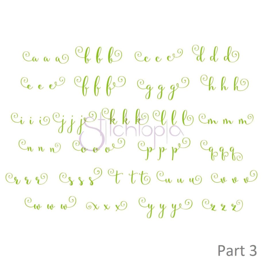 Secret Garden Complete Set 1-3 Machine Embroidery Font | Stitchtopia