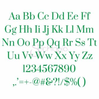 Classic Style Embroidery Font .75" 1" 1.25" 1.5" 2" - Stitchtopia