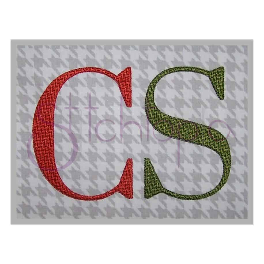 Large embroidery font Caleb machine embroidery monogram | Stitchtopia