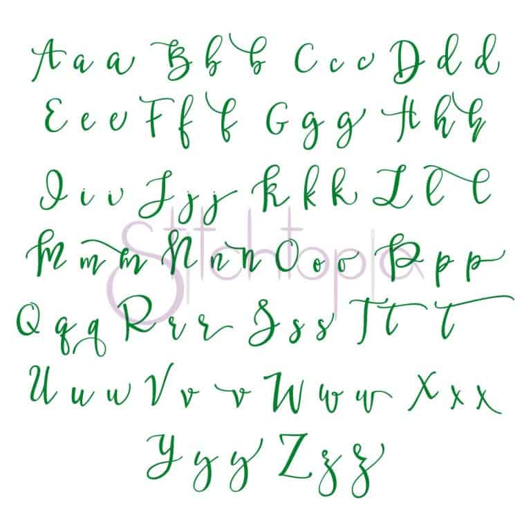 Paisley Embroidery Font Set 1" 1.5" 2" 2.5" 3" - Stitchtopia