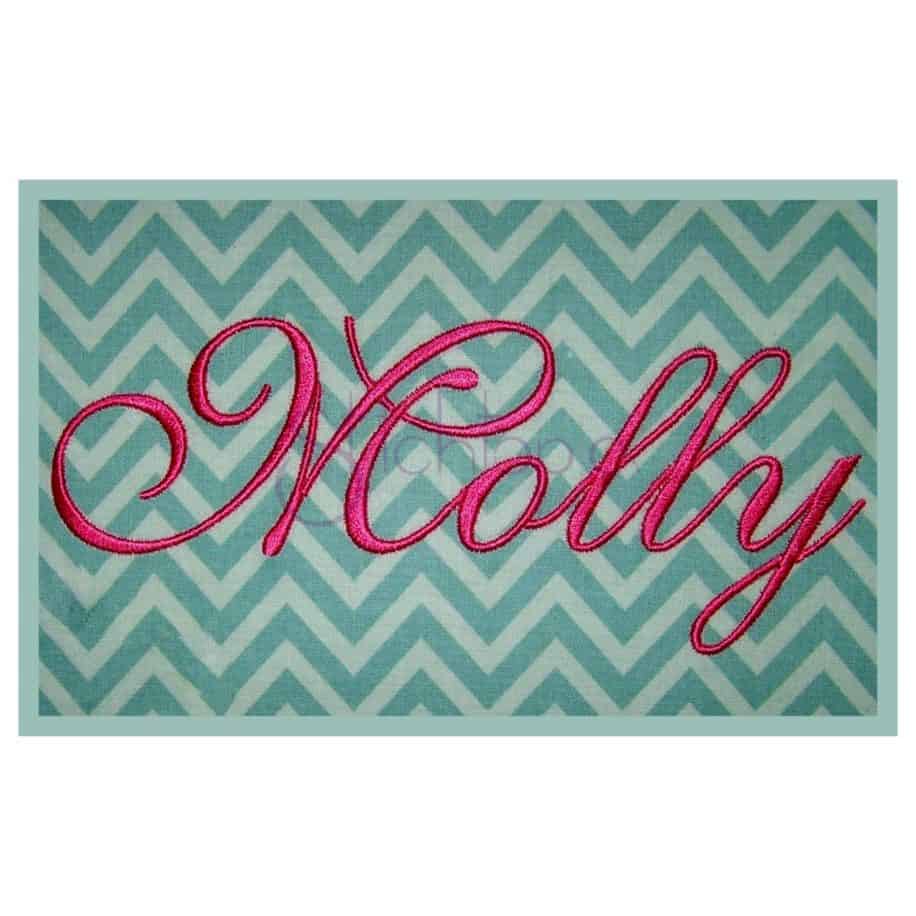 Molly Embroidery Font Set - 1", 1.5", 2", 2.5", 3" - Stitchtopia