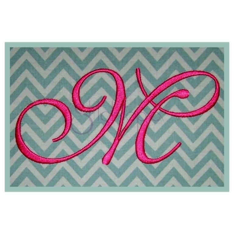 Molly Embroidery Font Set - 1", 1.5", 2", 2.5", 3" - Stitchtopia