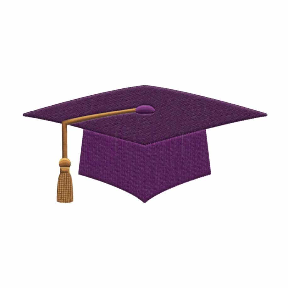 Graduation Cap Embroidery Design - Stitchtopia