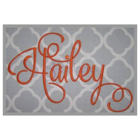 Hailey Embroidery Font #2 - 3.5", 4.5", 5.5" - Stitchtopia