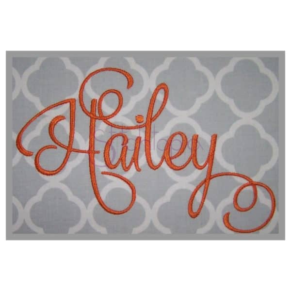 Hailey Embroidery Font #2 - 3.5", 4.5", 5.5" - Stitchtopia