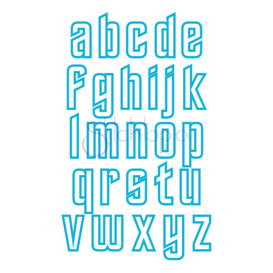 Spock Applique Font Set - 5" 6" 7" Lowercase - Star Trek Font - Stitchtopia