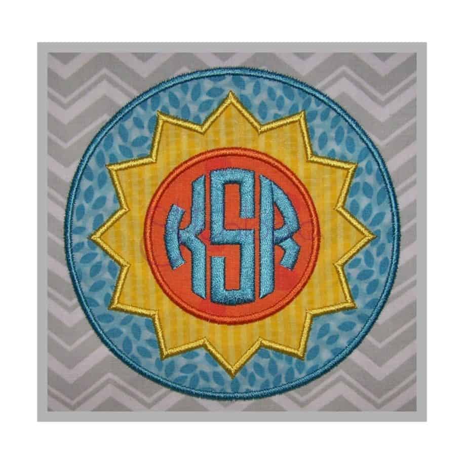 Sunshine Circle Applique Frame - Stitchtopia