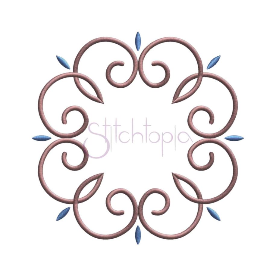 Curly Applique Accent Frame - Stitchtopia