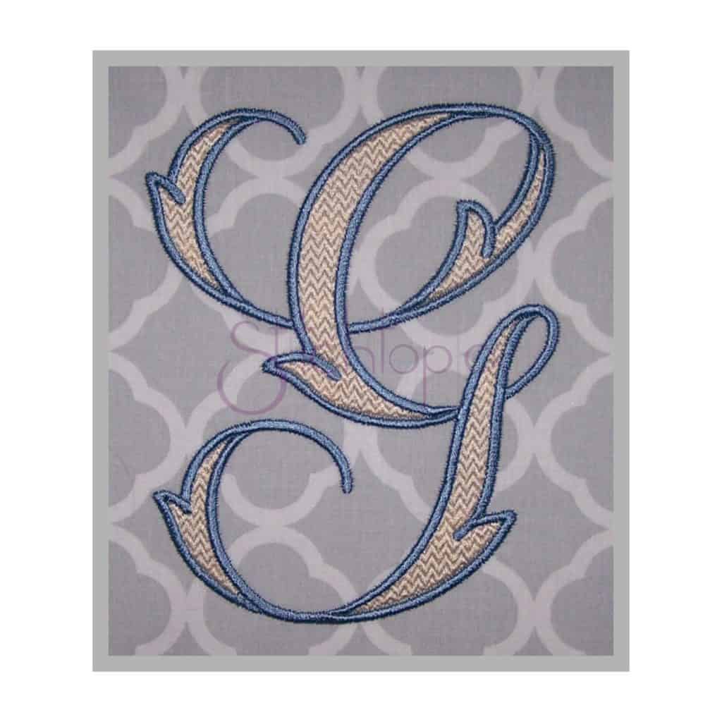 Machine monogram font Adorn monogram embroidery font | Stitchtopia