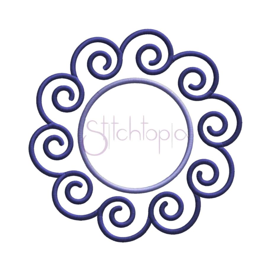 Ocean Waves Applique Frame - Stitchtopia