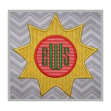 Sunshine Circle Applique Frame - Stitchtopia