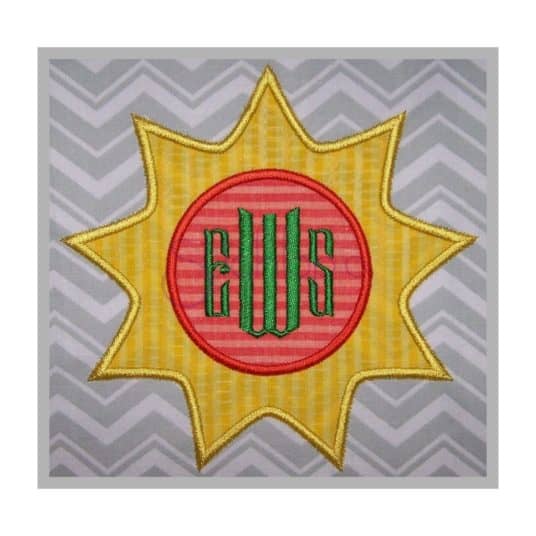 Sunshine Circle Applique Frame - Stitchtopia