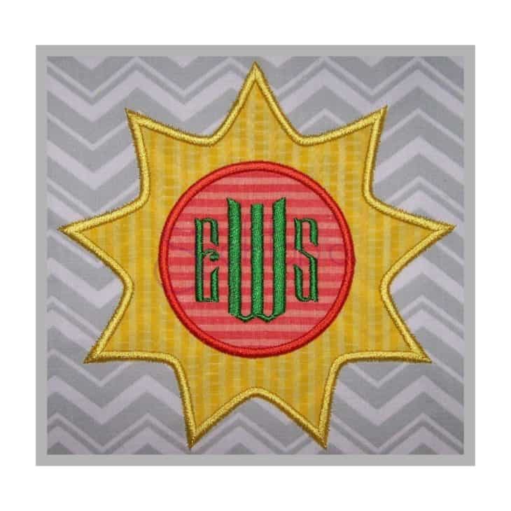 Sunshine Circle Applique Frame - Stitchtopia