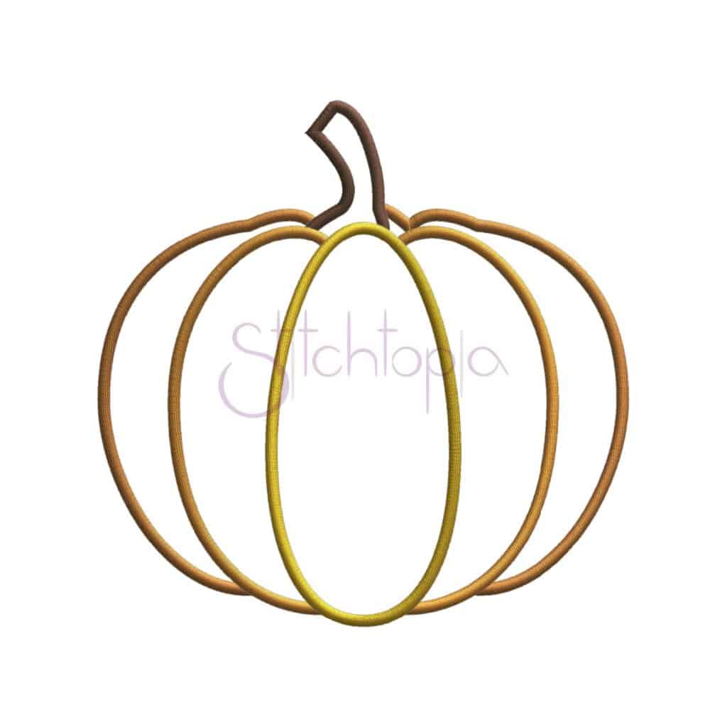 Pumpkin Applique Design - Stitchtopia