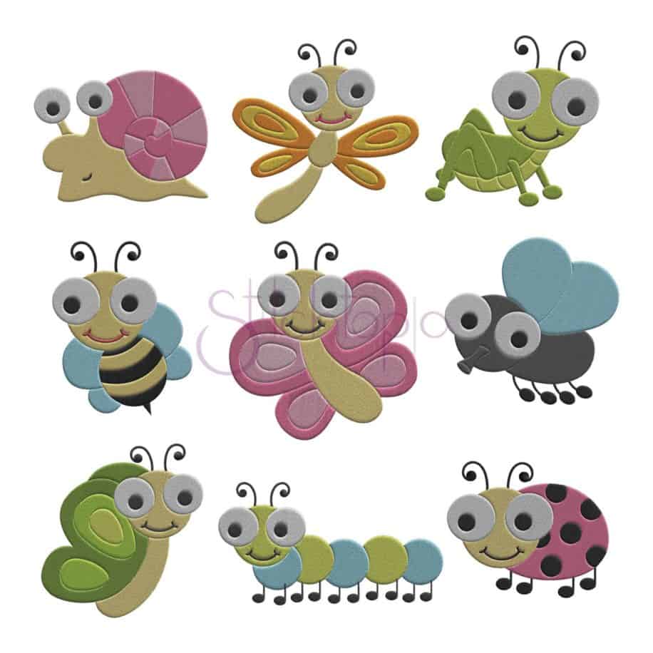 Valentine's Day Love Bug Applique Design - Stitchtopia