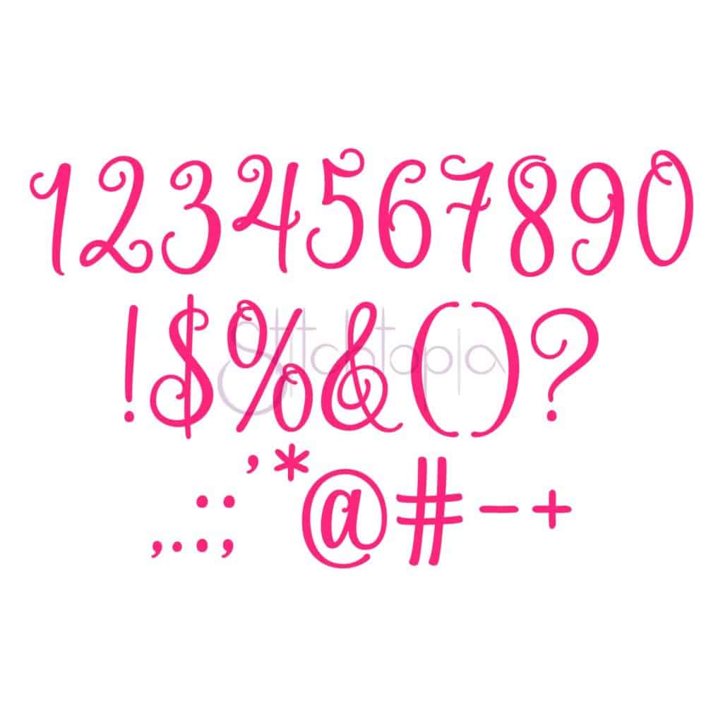 Once Upon a Time Numbers & Punctuation Set - 5 sizes - Stitchtopia