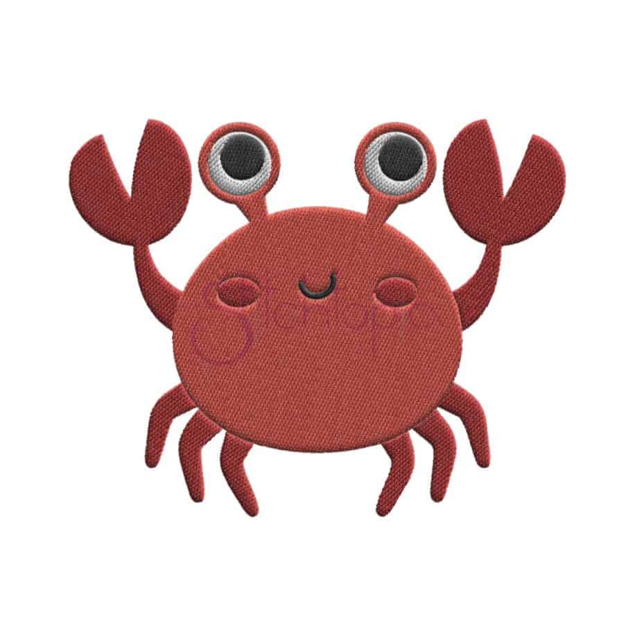 Under the Sea Crab Embroidery Design - Stitchtopia