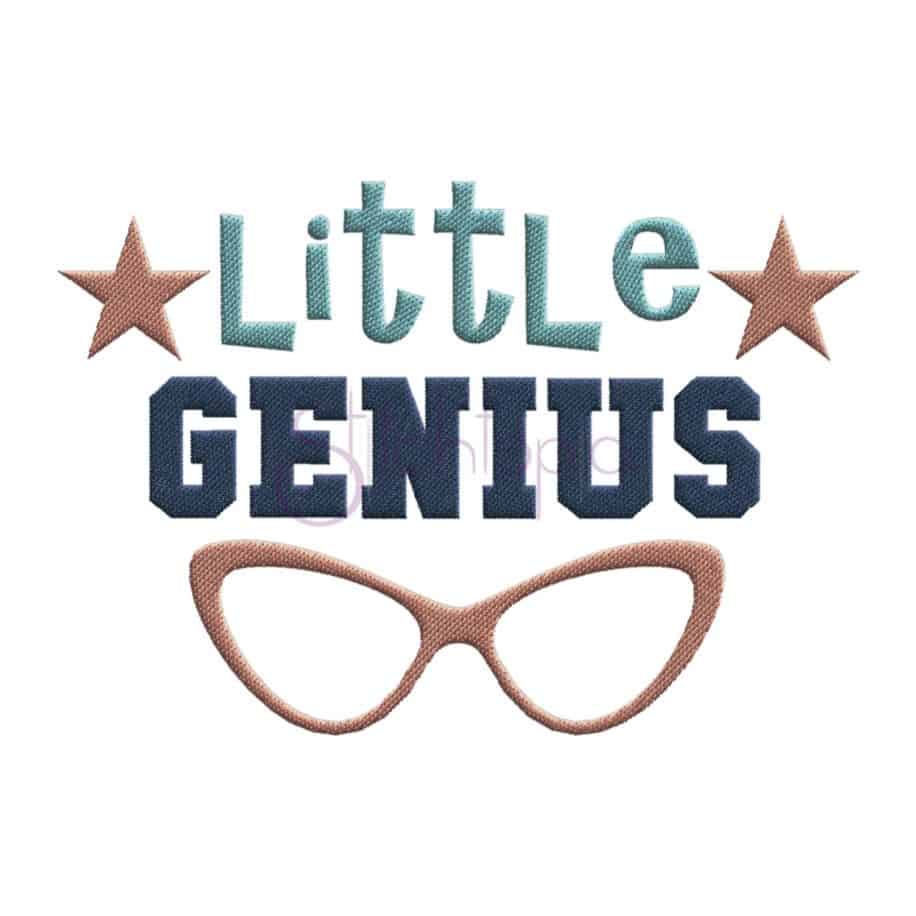 Little Genius Girl Embroidery Design | Instand Download | Stitchtopia